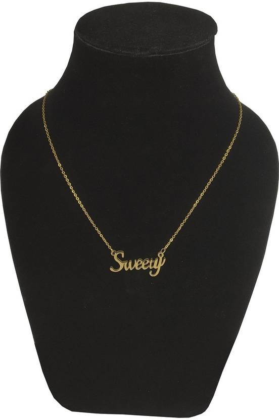 Airtick Golden Color Valentine's Day Special Sweety Name Letter Locket ...