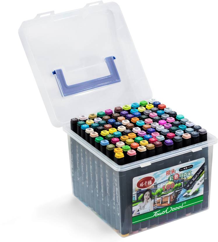 Flipkart.com | TouchCool Touch Cool Black Body Dual Tip Art Marker ...