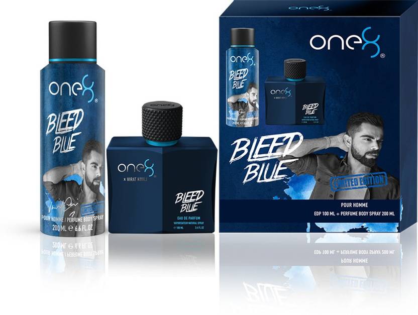 Buy one8 By Virat Kohli Bleed Blue EDP And Perfume Body Spray Combo Eau ...