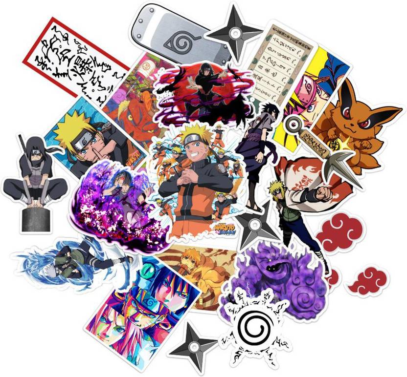 animo india Naruto Sticker Pack of 23 Stickers No Residue Multiple Use ...