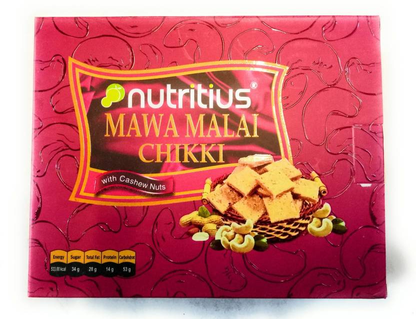 Nutritius Mawa Malai Chikki with cashew nuts 500g Box Price in India ...