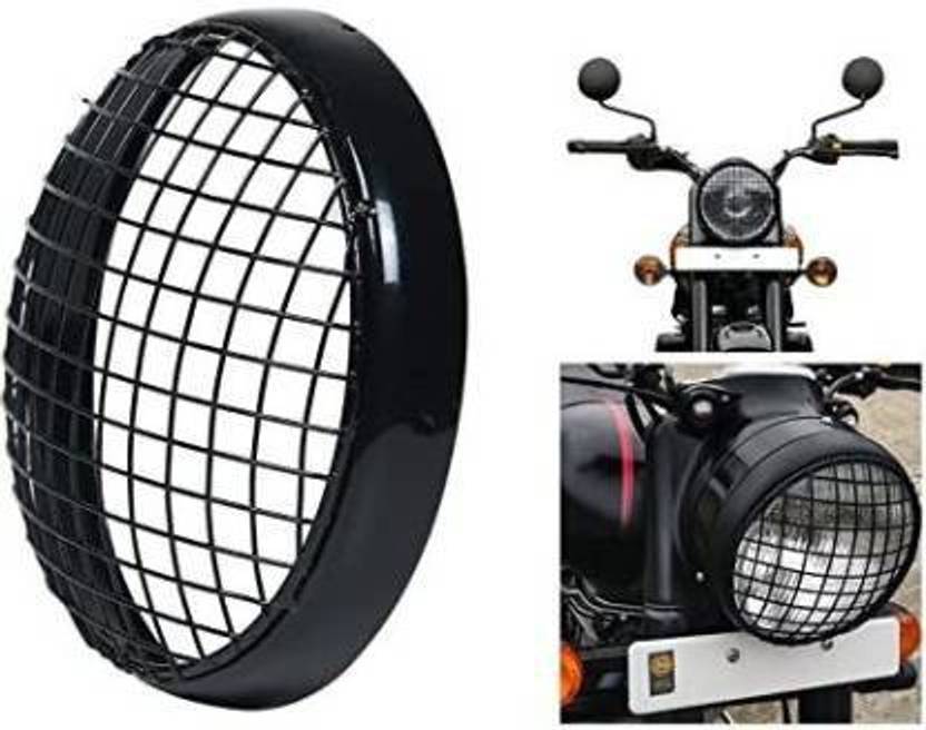KLOUT ROYAL ENFIELD BULLET CLASSIC 350 STEEL FINISH head light ...