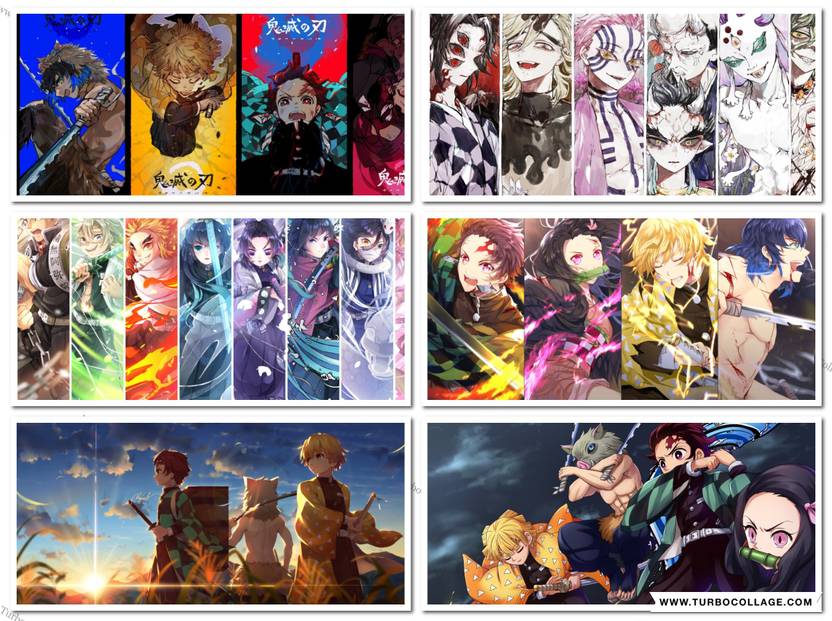 Demon Slayer Hashira Pillars Tanjiro Nezuko Zenitsu Posters - Pack of 6 ...
