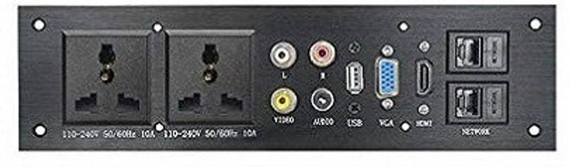 techut cable cubby pop up box with 2 power socket ,2 lan,1 hdmi,1 vga,1 ...