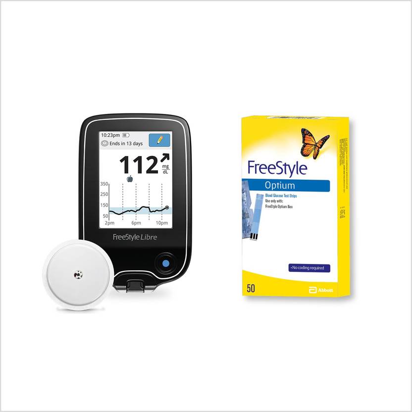 FreeStyle Libre Flash Glucose Monitoring System (Reader & sensor) With ...