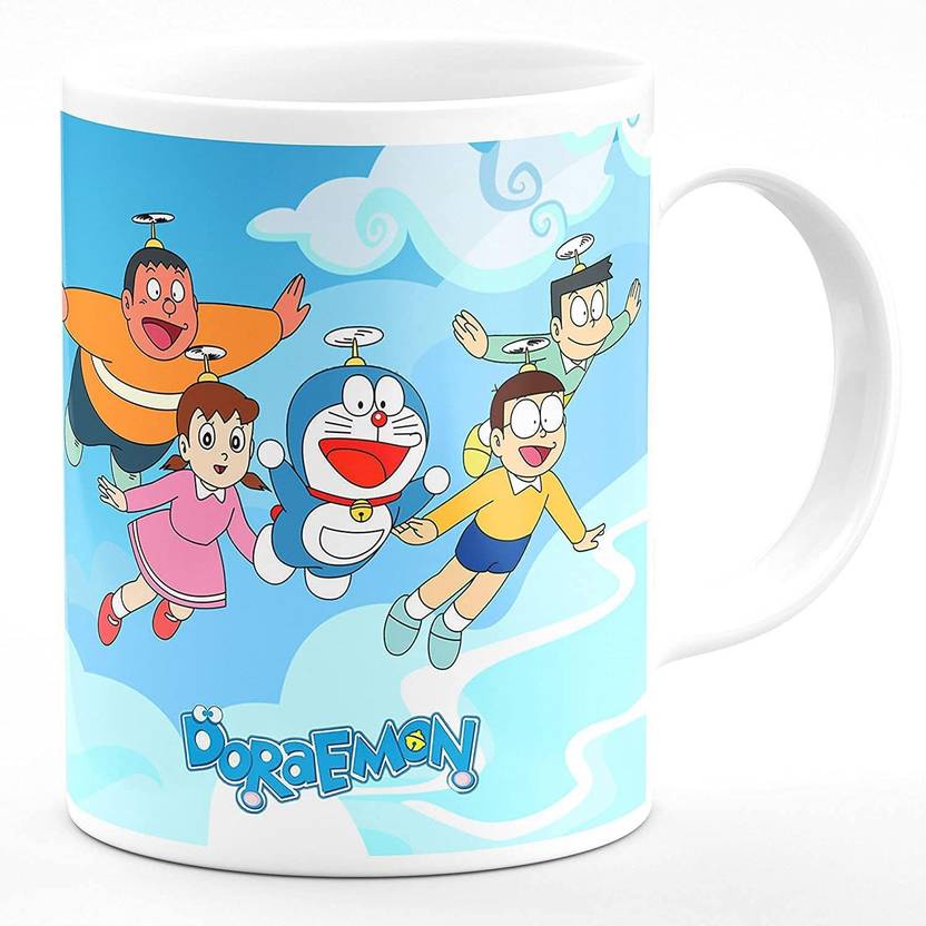 FORGE Doraemon And His Gang Printed Ceramic Coffee (330 ml) Ceramic ...