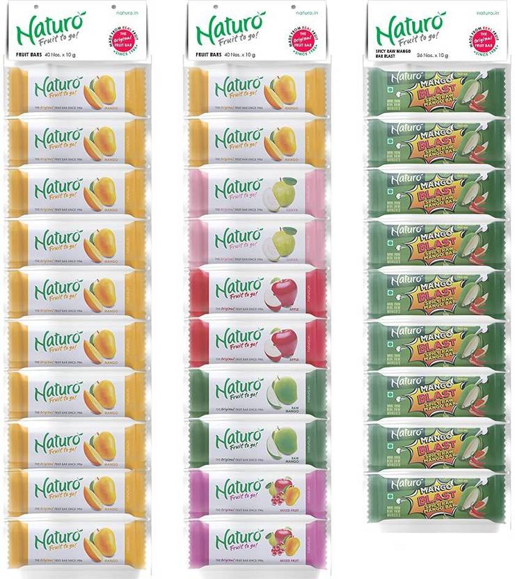 Naturo Fruit Bar Hangers (40 Mango, 40 Mango + 40 Assorted) (7g x 40 ...