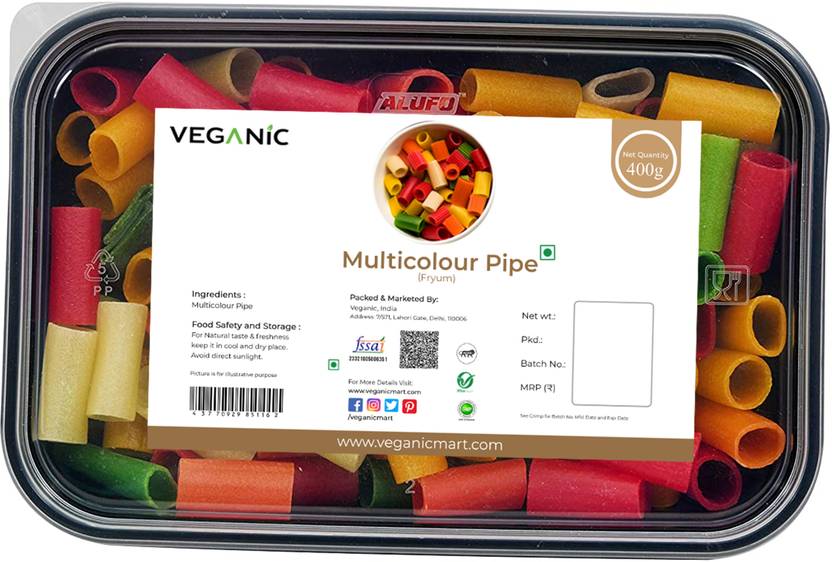 Veganic Multicolour Pipe, Fingers Fryums, Snack Pellets in Tubular ...