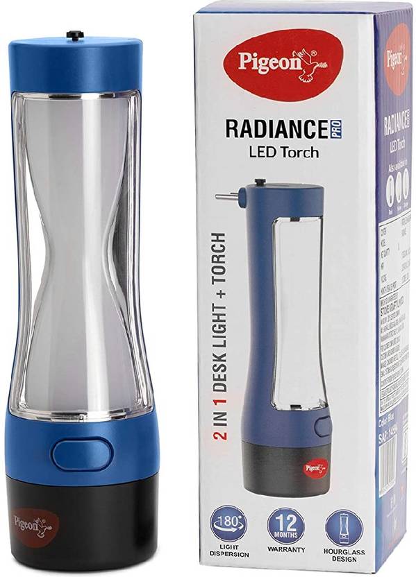 Pigeon Radiance Pro LED Torch Blue 3 hrs Torch Emergency Light Price in ...