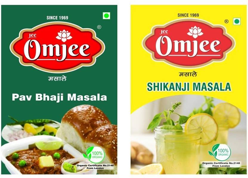 JEE OM JEE COMBO OF 500GM SHIKANJI MASALA AND 500GM PAO BHAJI MASALA ...