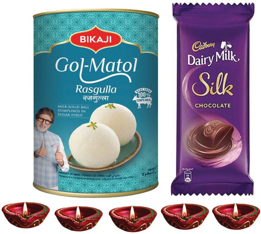 Handicraft Radhika Diwali Gift Hamper l Bikaji Gulab Jamun With Dairy ...
