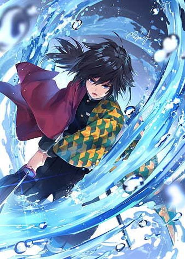 Giyu Tomioka Agua Anime Demon Slayer Kimetsu No Yaiba Magic Manga Matte ...