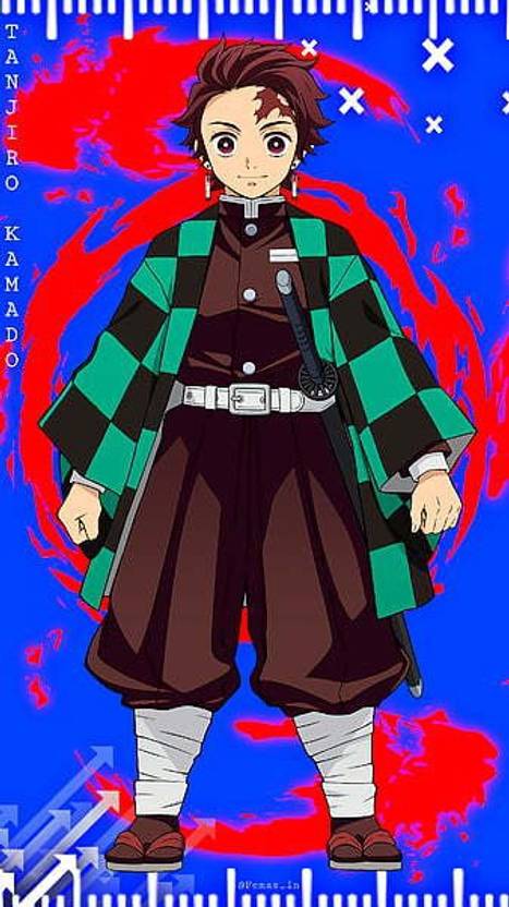 Kimetsu No Yaiba Tanjiro Kamado Anime Red Eyes Standing Looking At ...