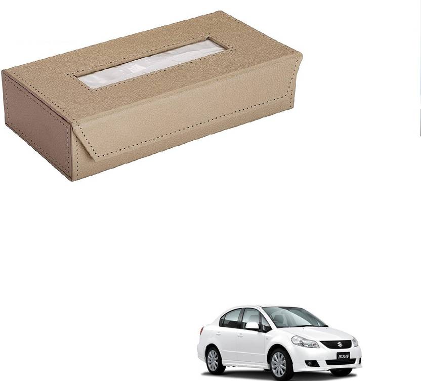 AuTO ADDiCT Car Tissue Box Paper Tissue Holder Beige with 200 Sheets ...