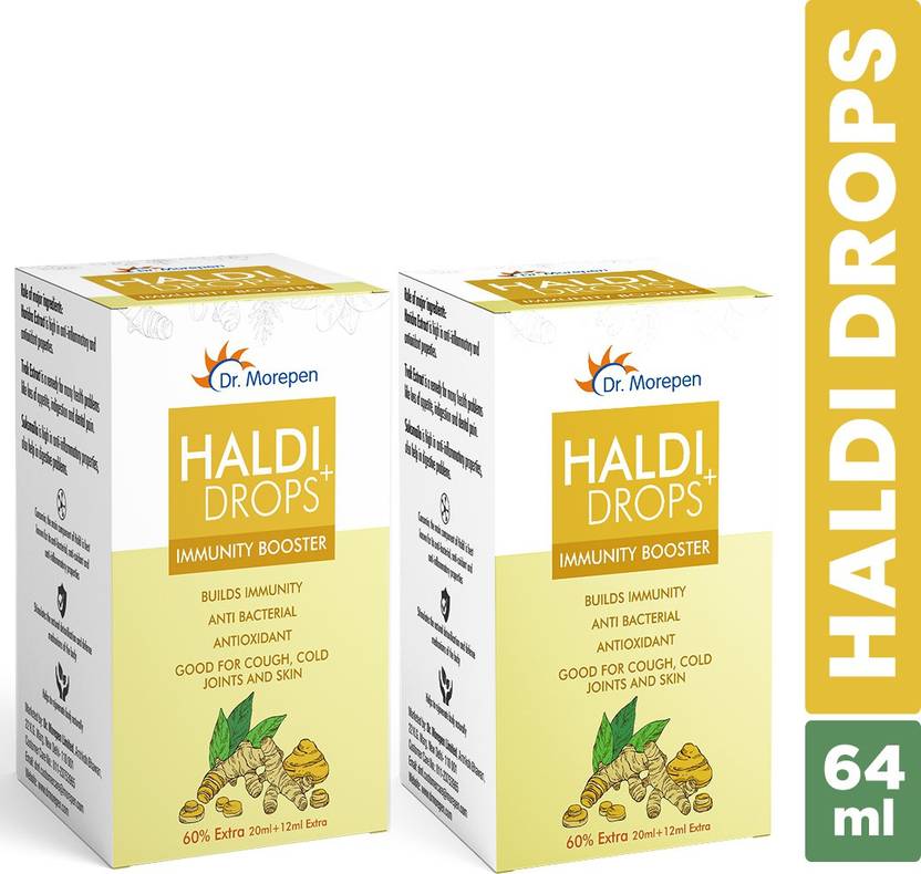 Dr. Morepen Haldi+ Drops | 100% Ayurvedic Immunity Booster with Antimicrobial and Antioxidant ...