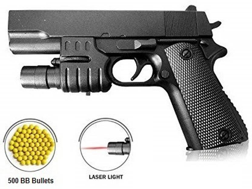 IndusBay Police Pistol Toy Gun with 500 BB Plastic Bullets PUBG ...