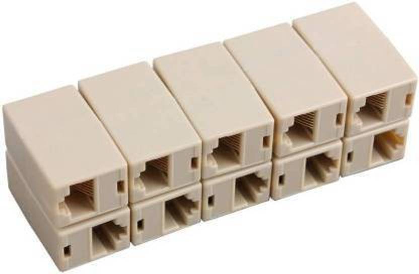Etake (Pack of 10) LAN/RJ45 Jointer Cable Connector Female to Female ...