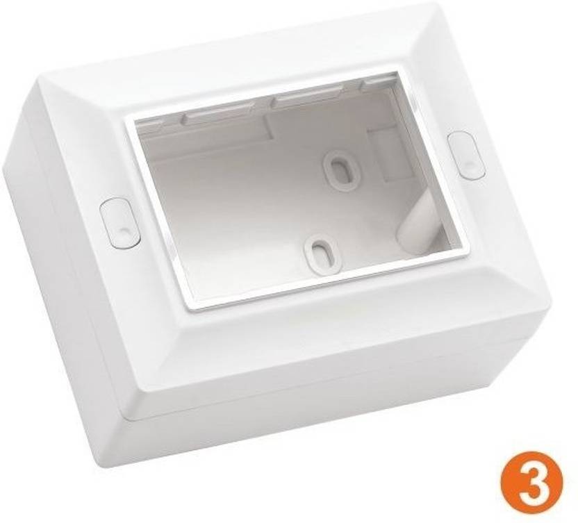 varient 3 Module Surface PVC(Pack of 10) Metal Electrical Box Price in ...