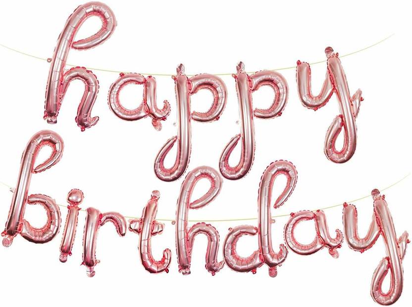 Flipkart.com | Advik enterprises Solid Happy Birthday Cursive Foil ...