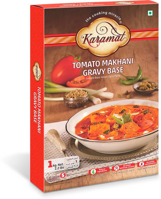 Karamat Tomato Makhani Gravy Base (Veg, 1Kg. Mix), Ready to Cook Gravy ...