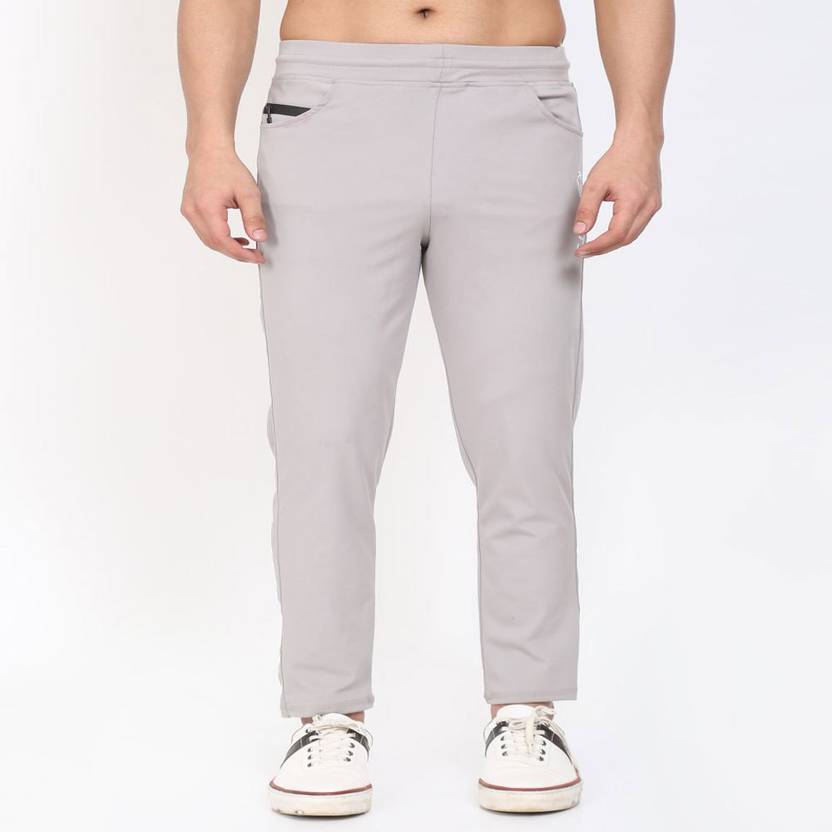SMART STRETCH Solid Men Silver Track Pants - Buy SMART STRETCH Solid ...