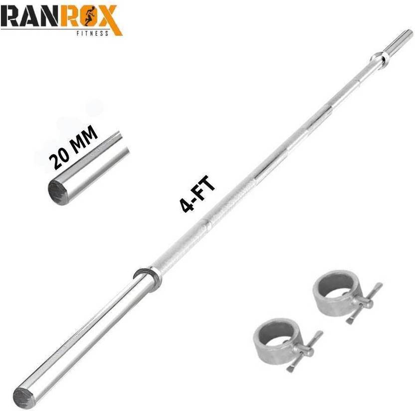Ranrox 4ft Straight Rod for Triceps Biceps home gym Exercise Weight ...