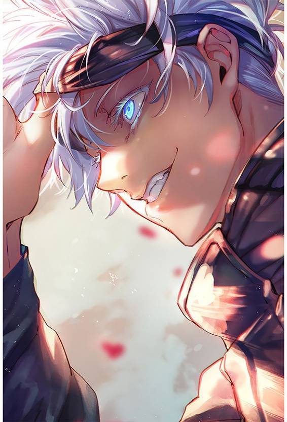 Satoro Gojo Blue eyes smile Jujutsu Kaisen wall poster REDCLOUD Paper ... Satoro Gojo Blue eyes smile Jujutsu Kaisen wall poster REDCLOUD Paper ...