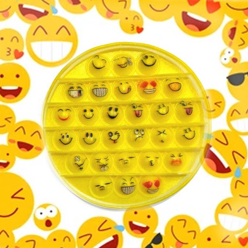 QWICK CLICK Push Pop Bubble Fidget For Smiley Emoji Circle Shape ...