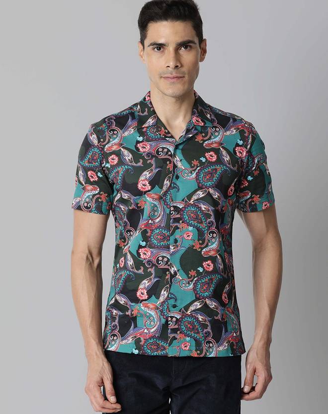 RARE RABBIT Men Printed Casual Green Shirt - Buy RARE RABBIT Men ...