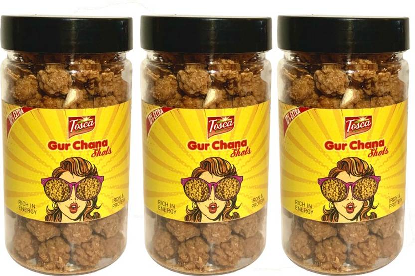 Tosca Gur Chana Shots Combo | Jaggery Coated Chana | Healthy Snacks ...