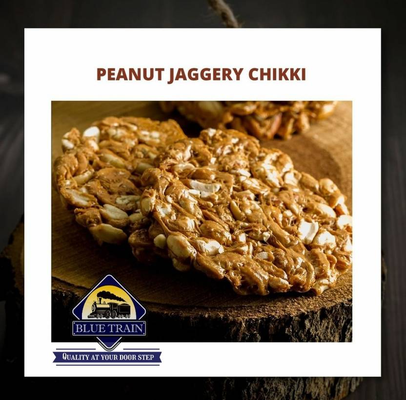 BLUE TRAIN Punjabi Chikki / Round Jaggery Peanut Chikki / Gur Chikki ...