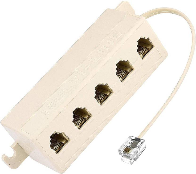 ultronix RJ11 6P4C Male to 5 Female Outlet Ports Socket Telephone Phone ...