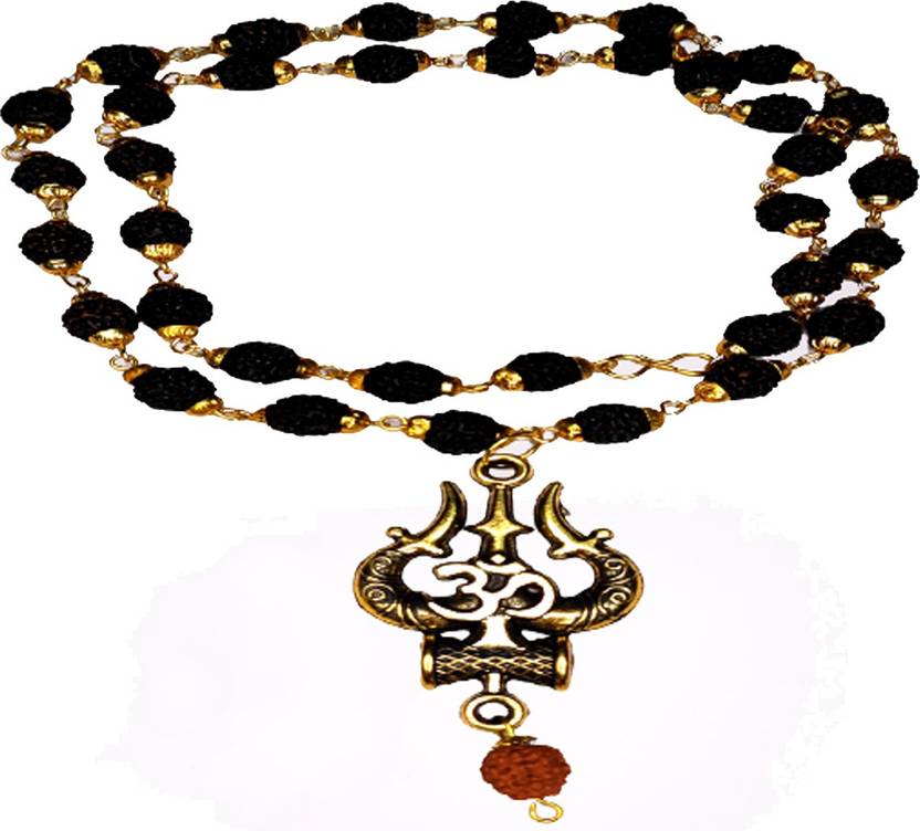 LOTUS RISE Lord Shiva Mahakal Locket With Mala Black Color Combination ...
