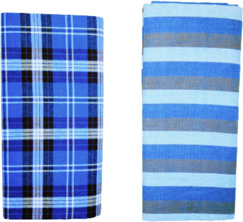 Fassify Checkered Blue Lungi Price in India - Buy Fassify Checkered ...