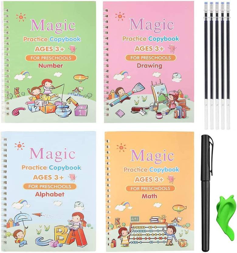 Skc Magic Ink Calligraphy Copybooks for Kids Reusable Handwriting ...