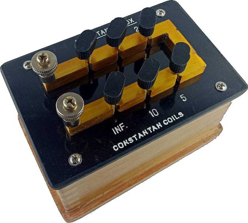 Comet Wooden Resistance Box - Brass Blocks - Plug Type - 1-10 Ohms Lab ...