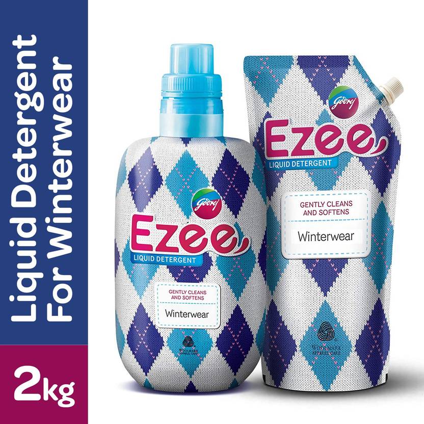 godrej ezee Winter Wear 1Kg Bottle + 1Kg Pouch Fresh Liquid Detergent ...