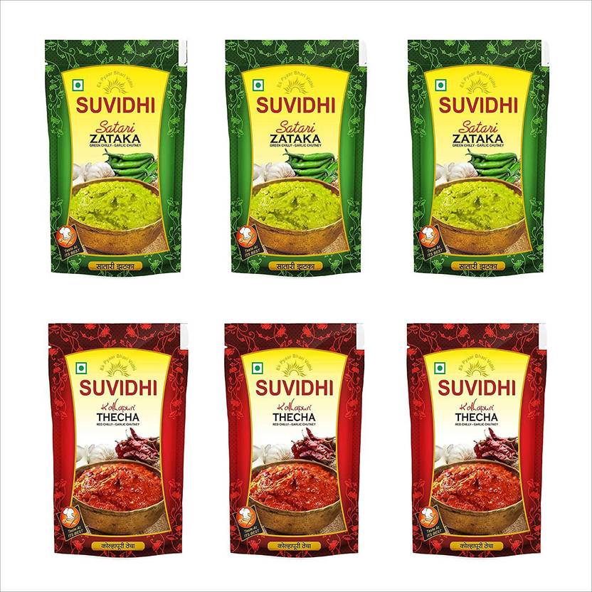 Suvidhi Kolhapuri Thecha (Pack of 12), Satari Thecha (Pack of 12) in ...