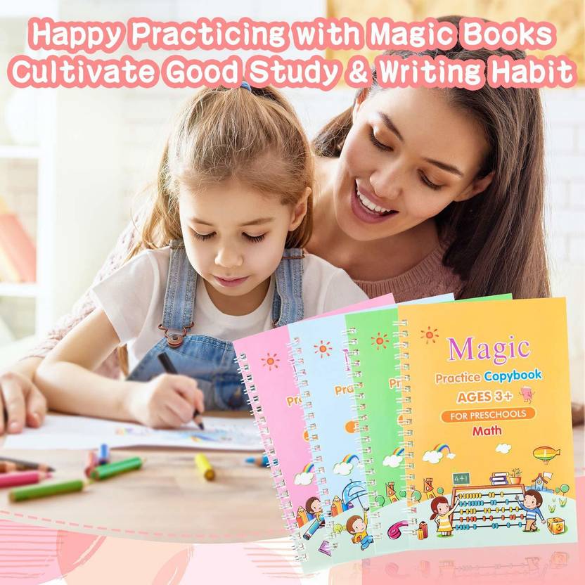 MARCRAZY Sank Magic Practice Copy Book for Children Number Tracing Book ...