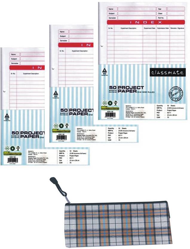 Flipkart.com | NOZOMI x series ONE SIDE RULED A4 Size 120 gsm Project ...