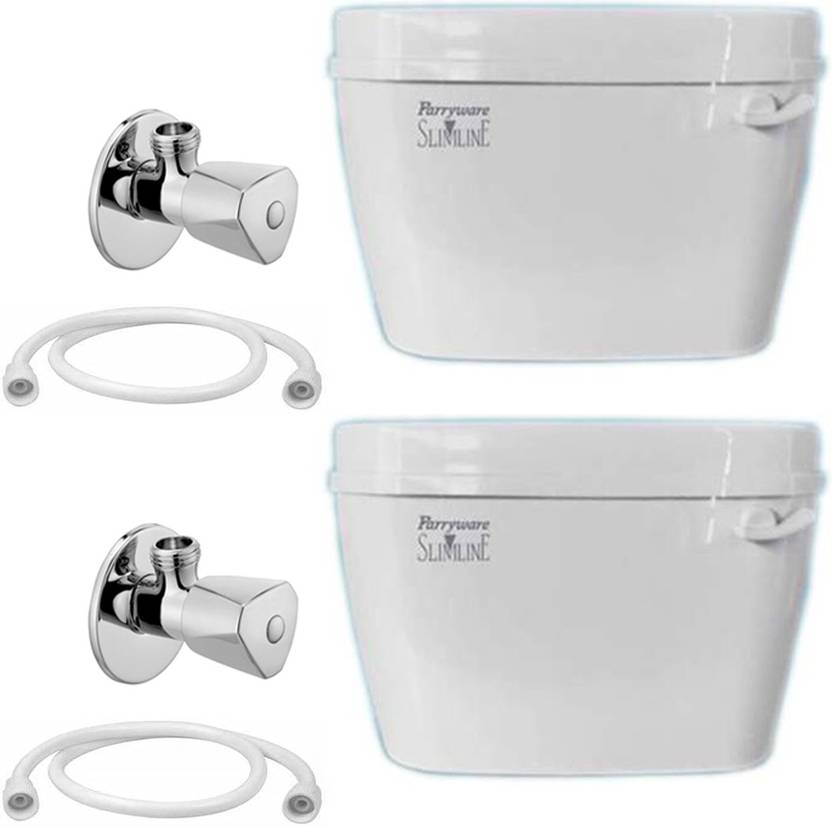 Parryware UNO Single Flush Tank with Trigon angle Valve with PVC ...