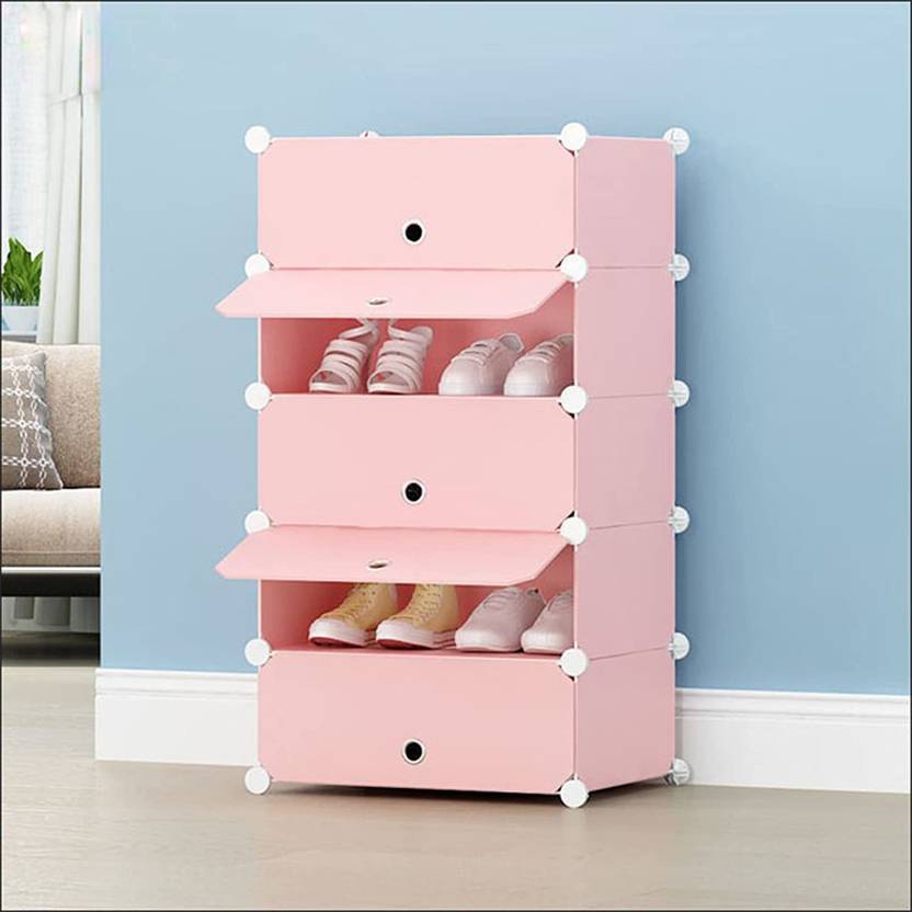 Ozoy Shoe Rack With Cover For Home Office Wardrobe Cube 5 Cube Blue ozoy-shoe-rack-with-cover-for-home-office-wardrobe-cube-5-cube-blue