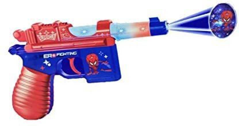 Fun Escape Projector Toy Gun for Kids with Spiderman Theme Light and ...