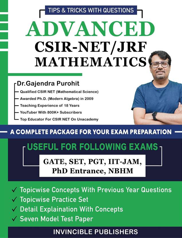 Advanced CSIR-NET/JRF/Mathematics By Dr.Gajendra Purohit: Buy Advanced CSIR-NET/JRF/Mathematics ...