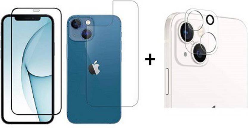 AV Front and Back Tempered Glass for Apple iPhone 13 (includes Camera ...