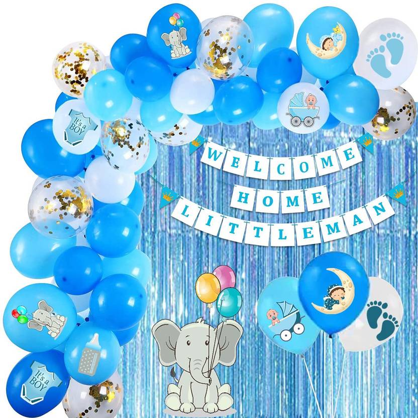 Party Propz Welcome Baby Decoration Kit - Welcome Baby Boy Decoration ...