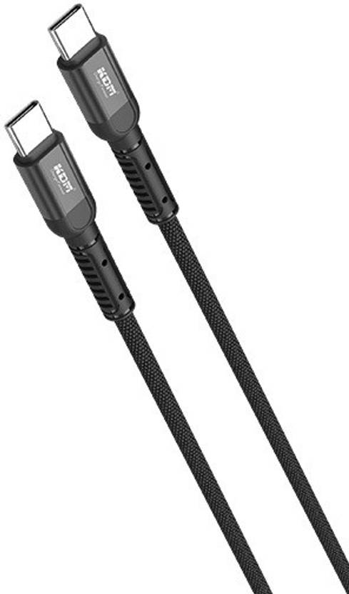 KDM Lightning Cable 1.5 m KM-C2C Type-C To Type-C ( Ultra Fast Charging ...