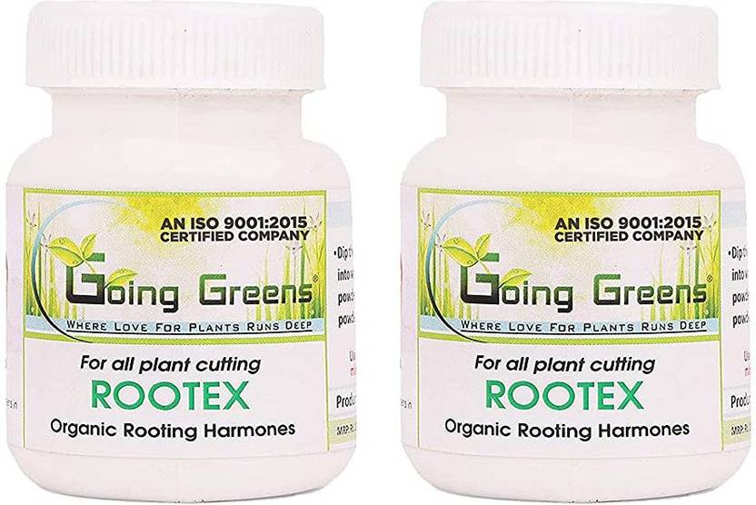 Going Greens Rootex Rooting Hormone Powder for All Plants (Pack of 2 ...