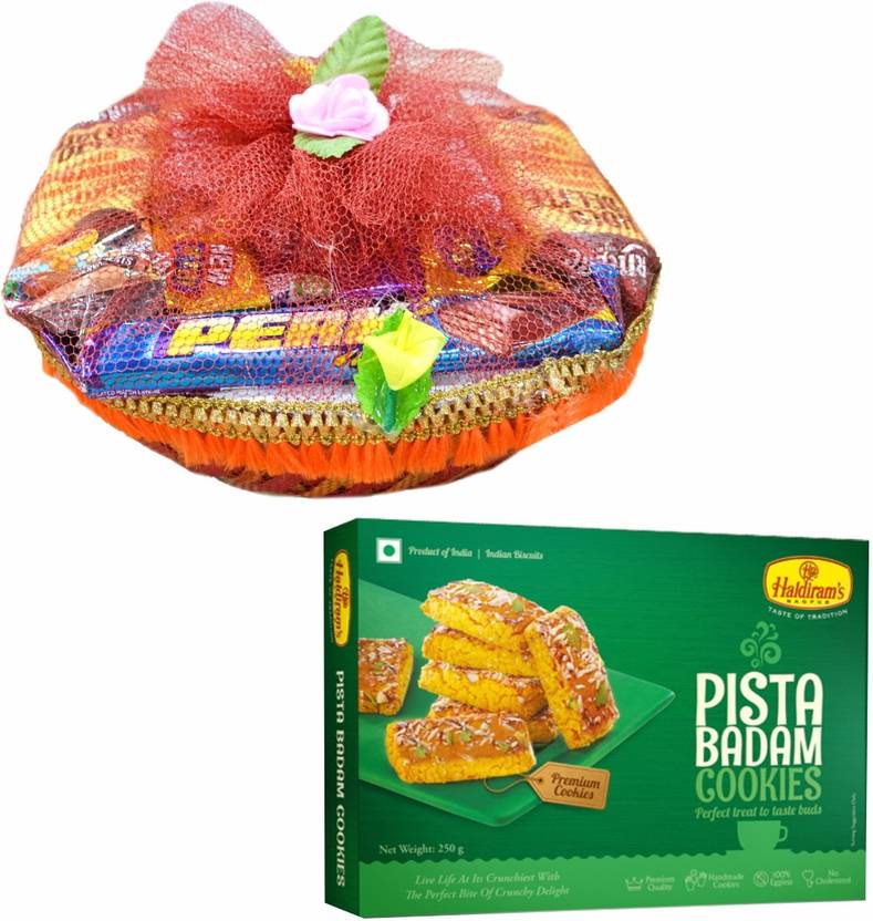 Haldiram's Jute Chocolate Basket with Pista Badam Cookies Combo Price ...