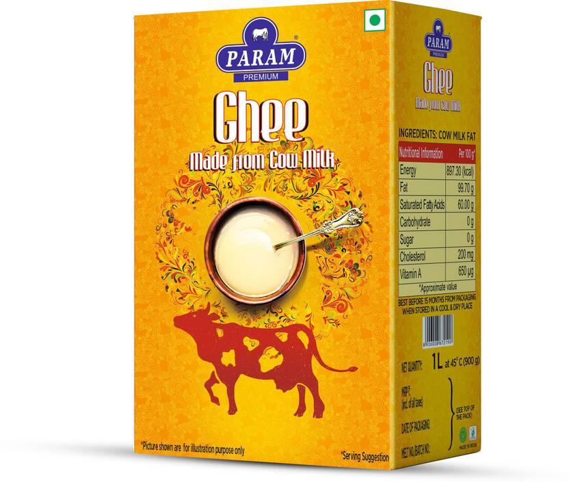 PARAM Cow Ghee - Premium Cow Ghee for Better Digestion and Immunity - 1 ...